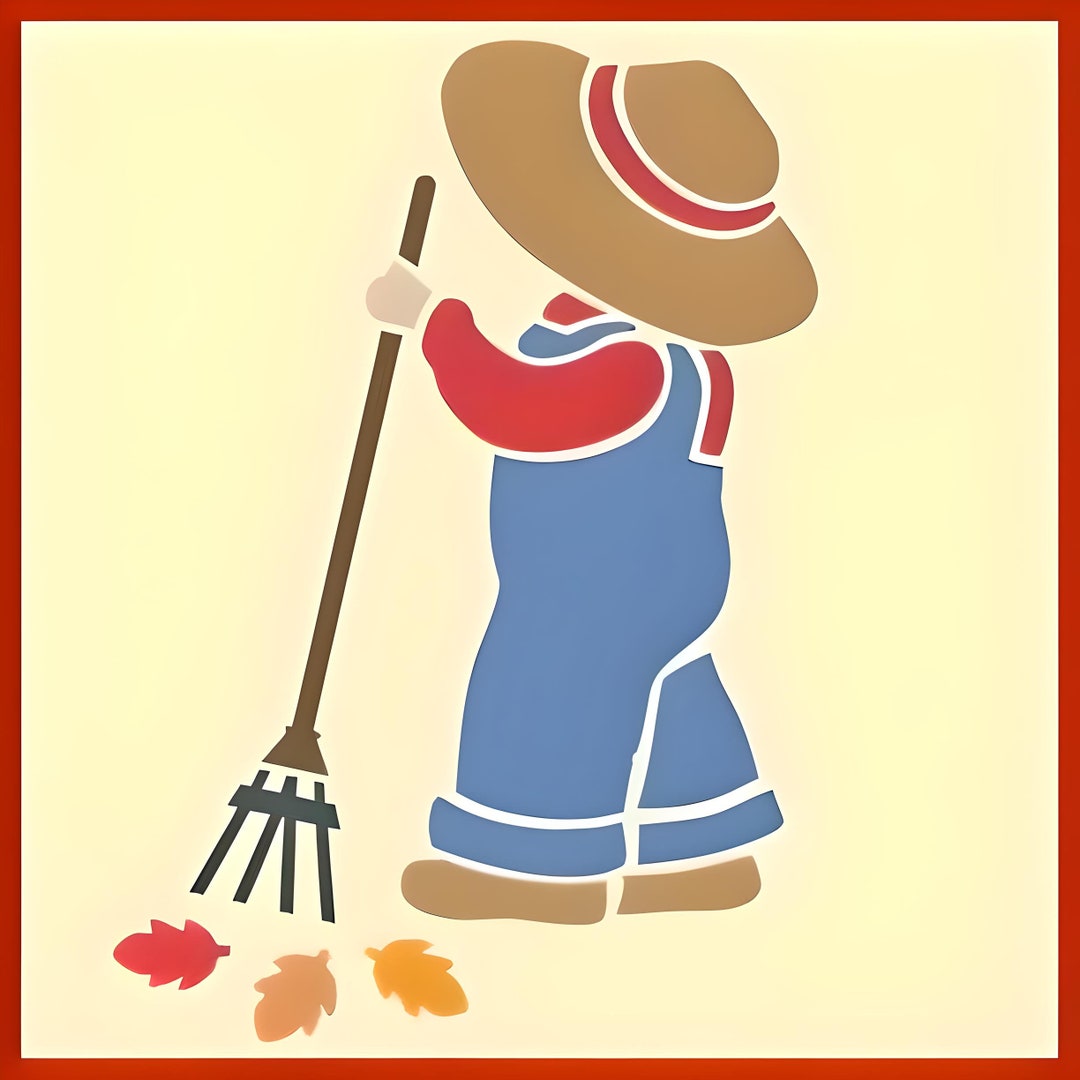 Overall Sam 3 Stencil -- 4.8" X 6.2" -- the Artful Stencil -- Raking ...