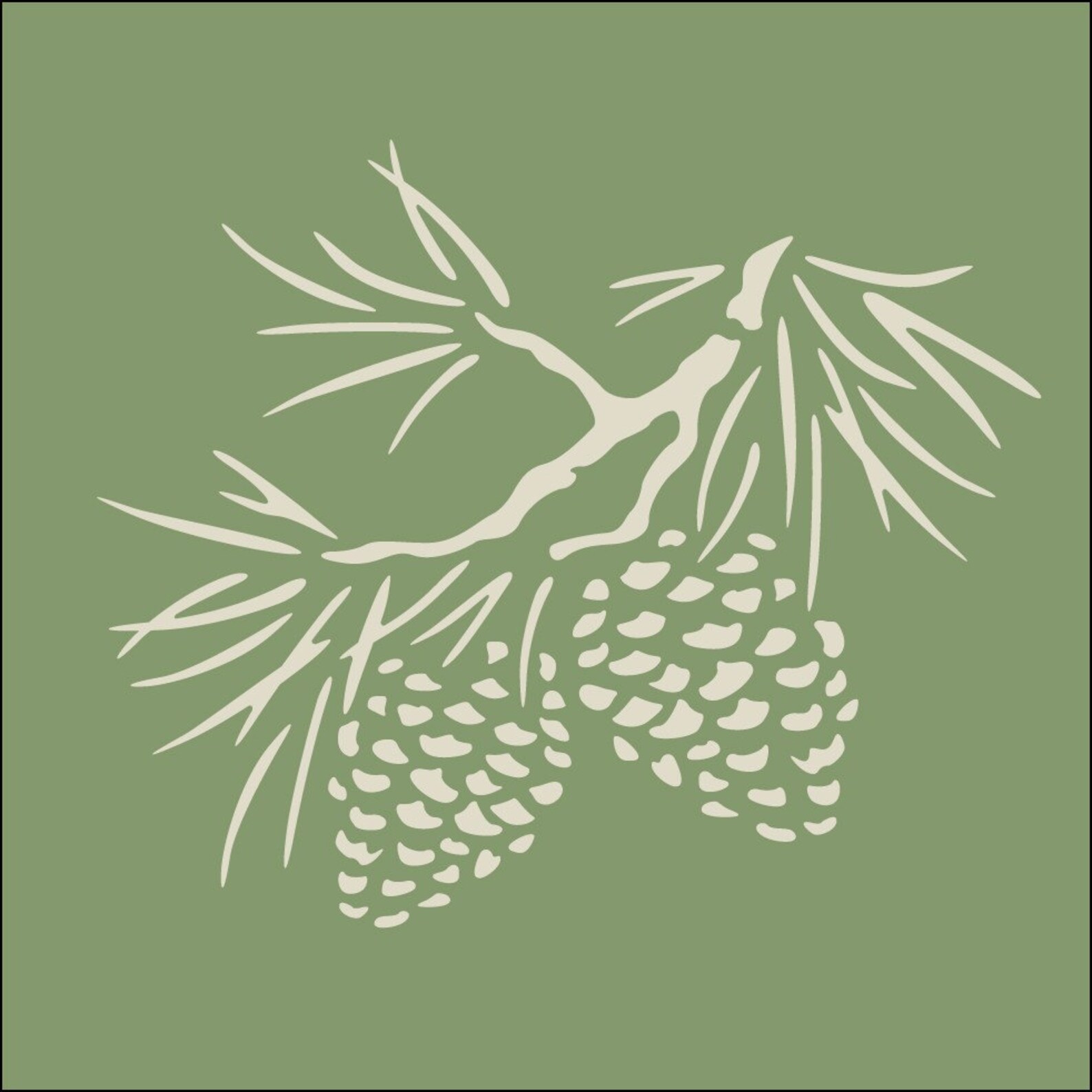 Pine Cone Stencil 5.5 X 5 the Artful Stencil - Etsy