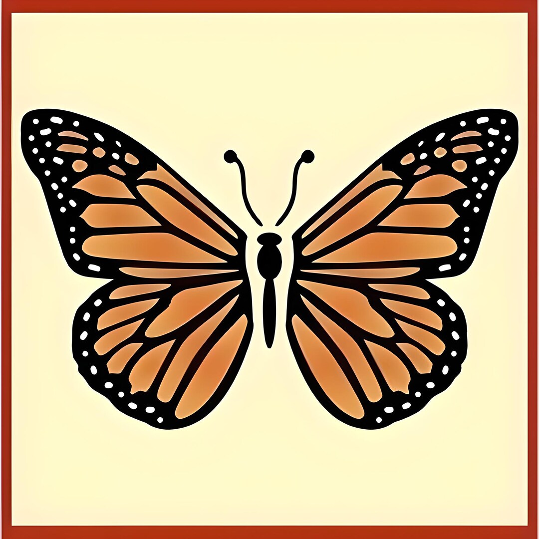 Butterfly 4 Stencil - 8.5" X 5.5" - Original Tropical Butterfly for ...