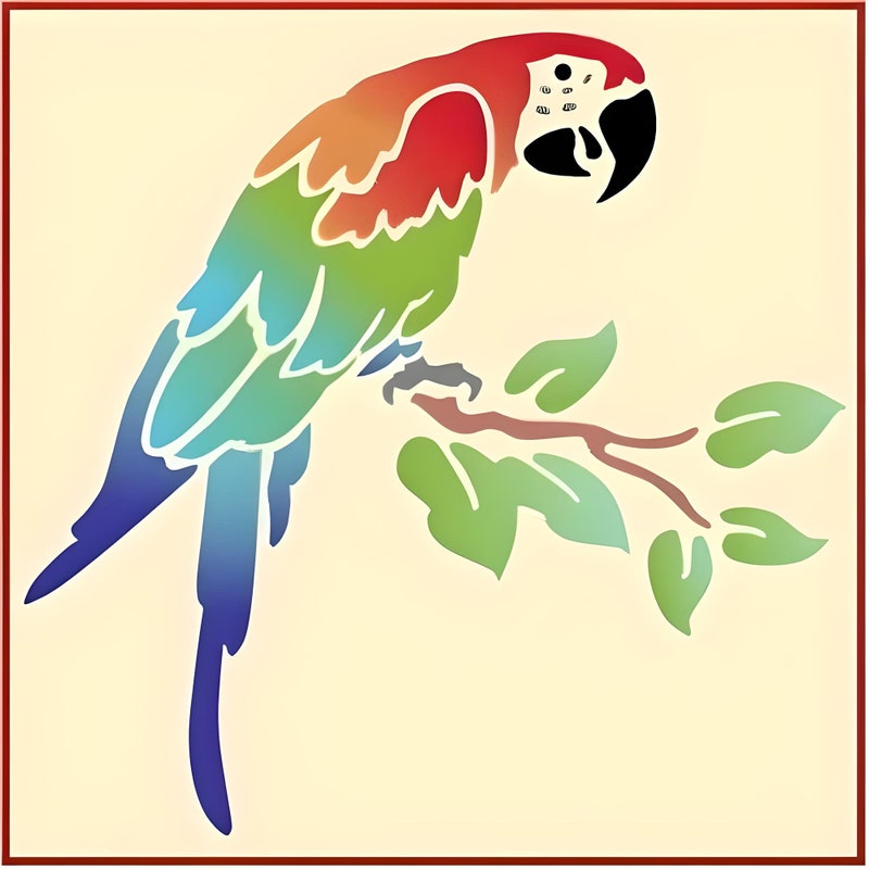 Parrot Stencil - Etsy