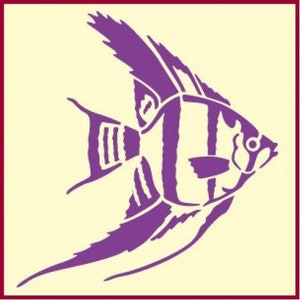 Angelfish 2 Stencil 6 X 6 the Artful Stencil - Etsy