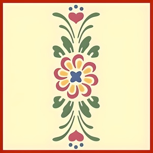 Rosemaling Pattern 3 & 4 Mini Stencils -- Small Spaces - Norwegian Folk ...