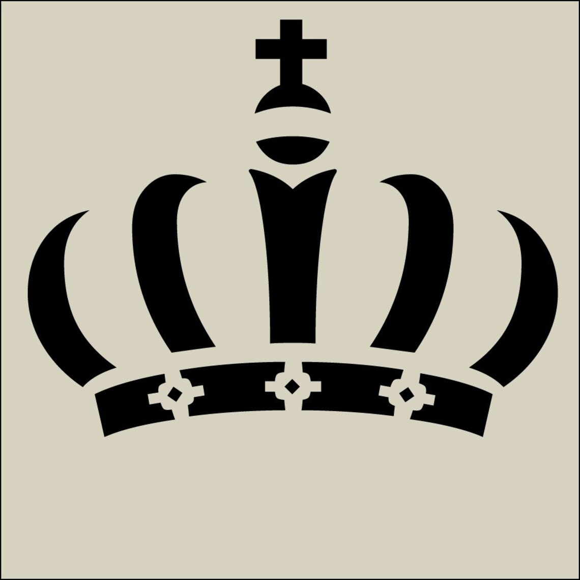 Crown 2 Stencil 5.75 X 4.5 the Artful - Etsy