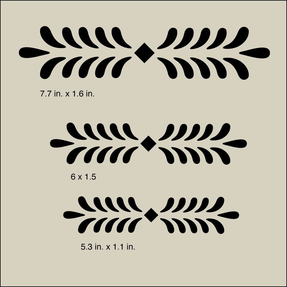 Motif 4 Stencil - 10 Mil Mylar, Walls Pillows and Sign Painting DIY ...