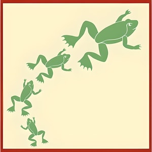 Frog Family Stencil - Frogs Stencil Forest Frog Family Mountain ...