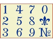 French Numbers Stencil 8.5 X 11 the Artful - Etsy