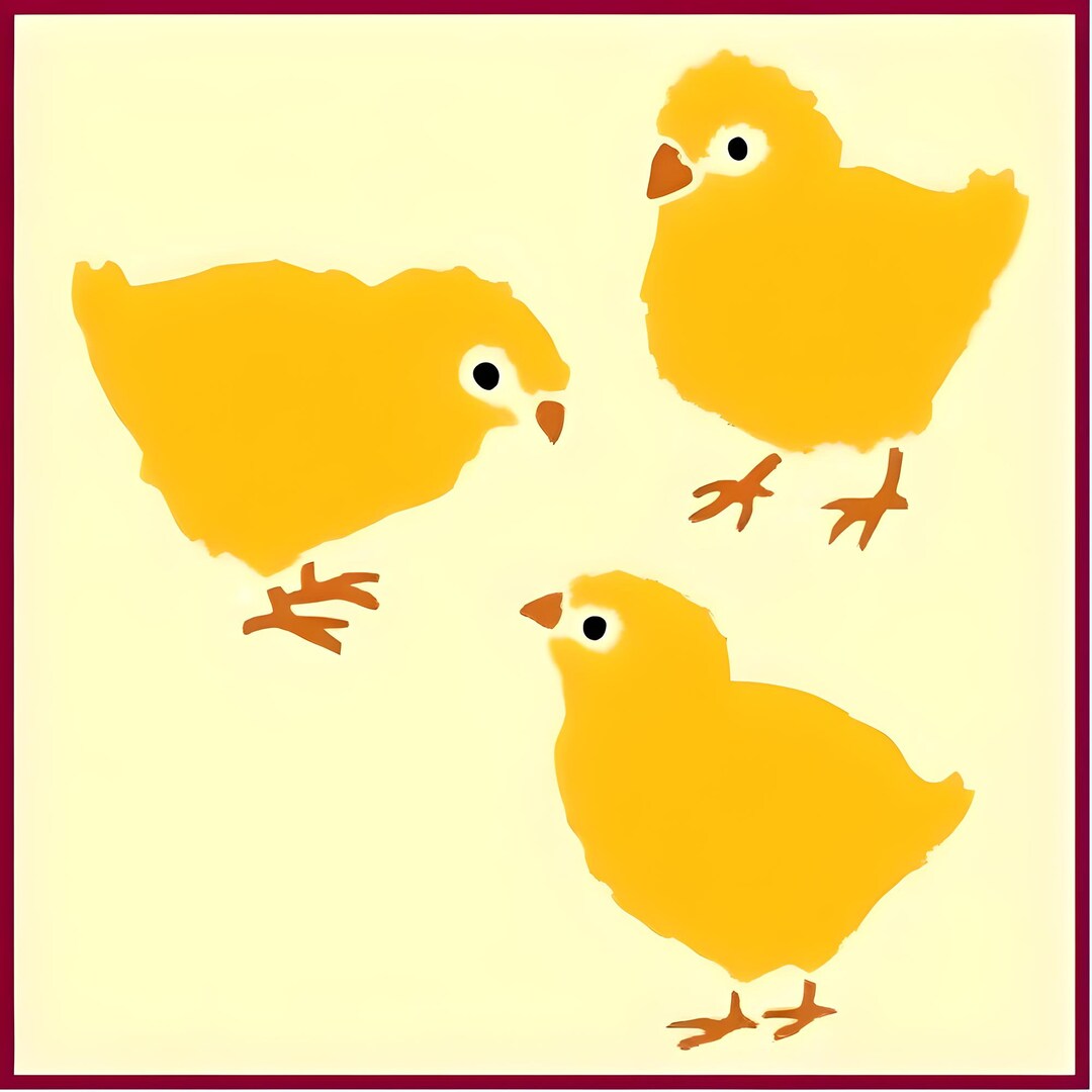 Easter Chicks Stencil -holiday for Painting Drawing DIY Ornaments Craft ...