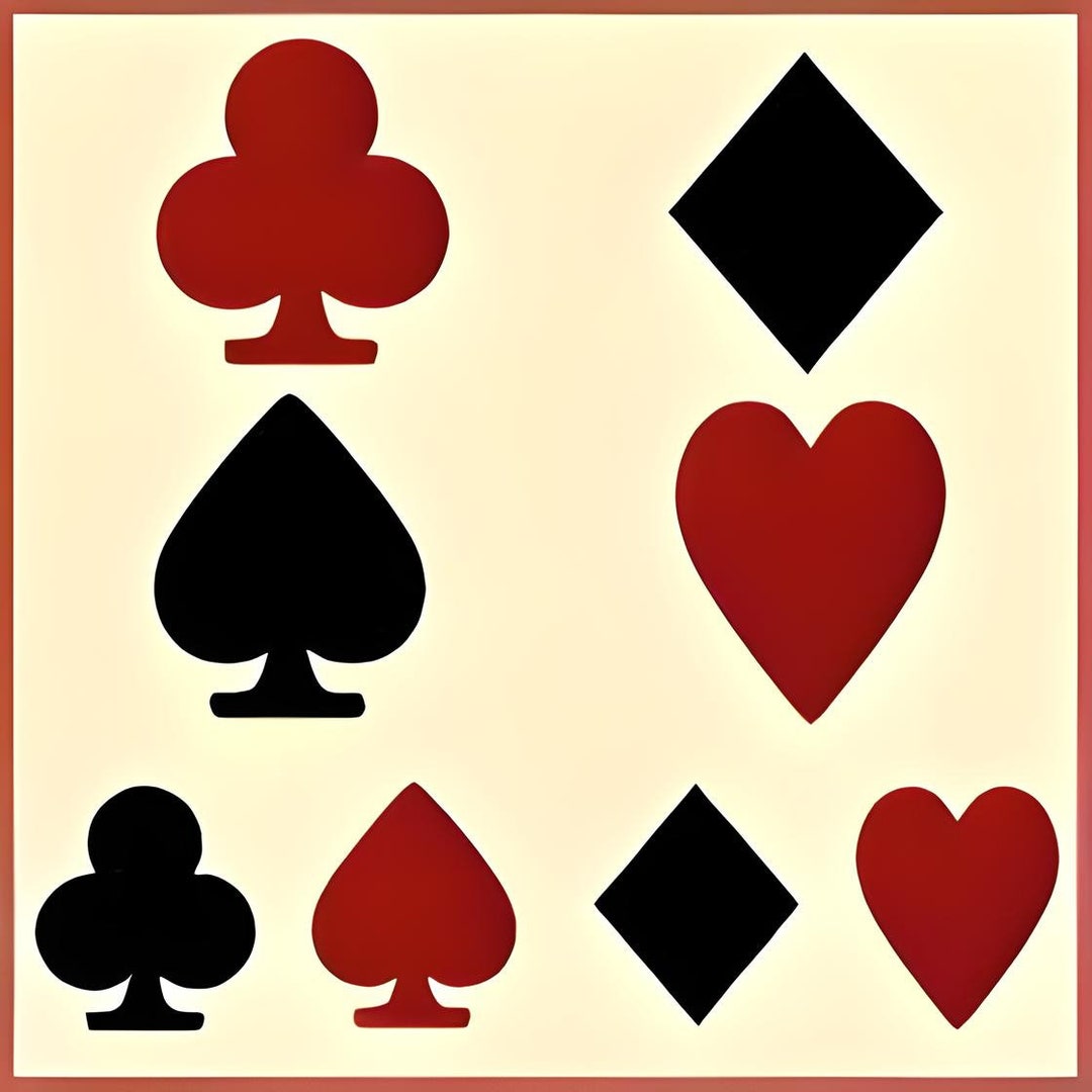 Small Cards Motif Set - Playing Cards Stencil Cut Mylar for Painting ...