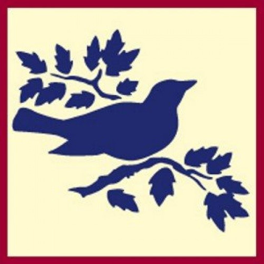 Bird on Branch 2 Stencil 5.25 X 4.5 the Artful Stencil 10 Mil Mylar ...