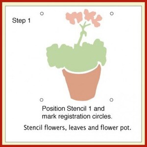 Geranium Stencil - 2.3" X 3.9" - Peter Rabbit Collection - the Artful ...