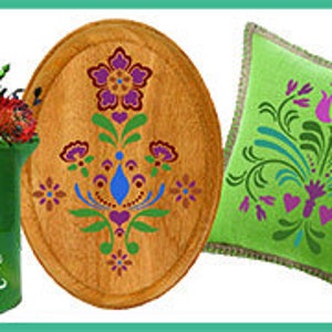 Rosemaling Pattern 6 LARGE Stencil 23 X 7.3 Border Stencil Rose ...