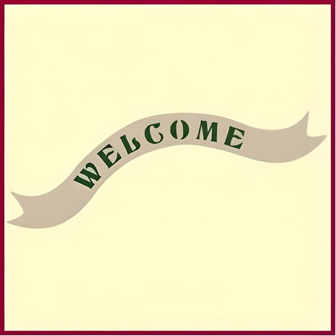 Welcome Banner Stencil - 10" X 4" - Painting Home Decor Crafts Welcome ...
