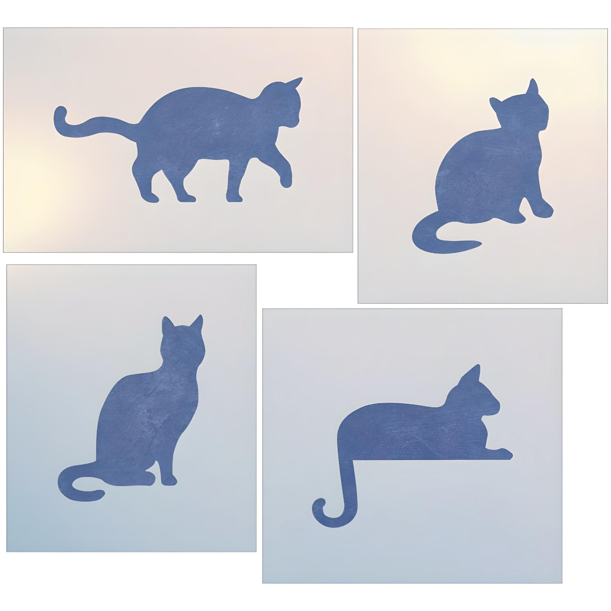Cat Stencil -- the Artful Stencil -- 10 Mil Mylar, Walls, Pillows and ...