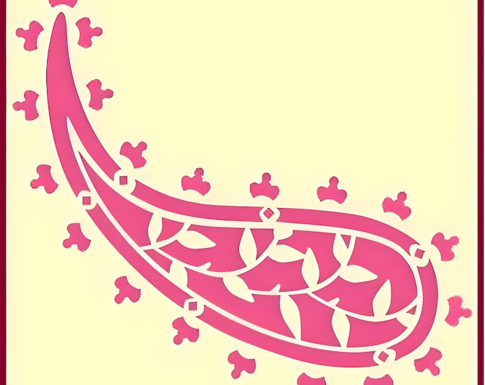 Paisley Fun 103 Stencil Digital Download Laser Cricut Cut Ready Design ...
