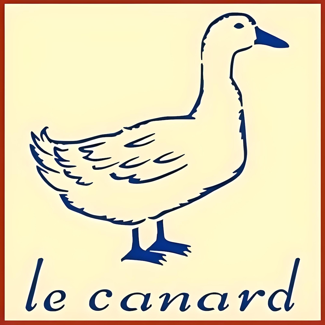 French Duck Stencil -"le Canard" - 5.8" X 6.3" - France Country Deco ...