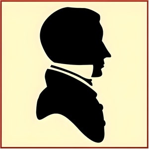 Silhouette Man Stencil - 3.75" X 6.8" Shadow Art Head Silhouette ...
