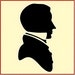 Silhouette Man Stencil - 3.75" X 6.8" Shadow Art Head Silhouette ...