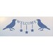 Crow Welcome Stencil Sign Stencil Primitive Bird Stencil Raven Template ...