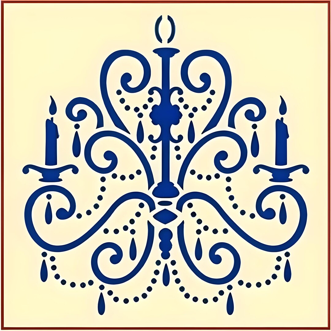 Chandelier Stencil - French France Country Stencils Art Painting Craft ...