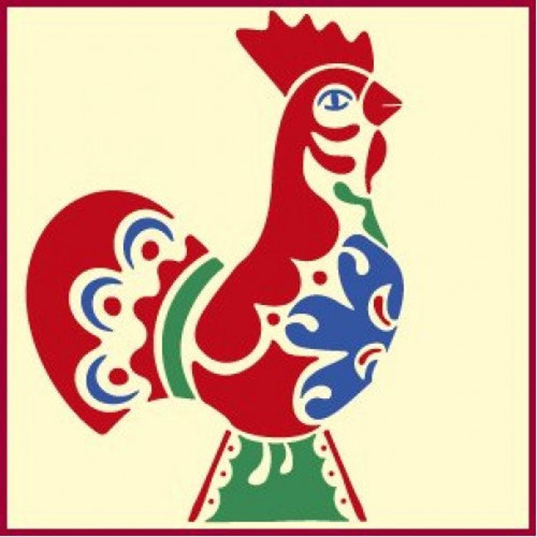 Swedish Dala Chicken Stencil 5 X 10 the - Etsy