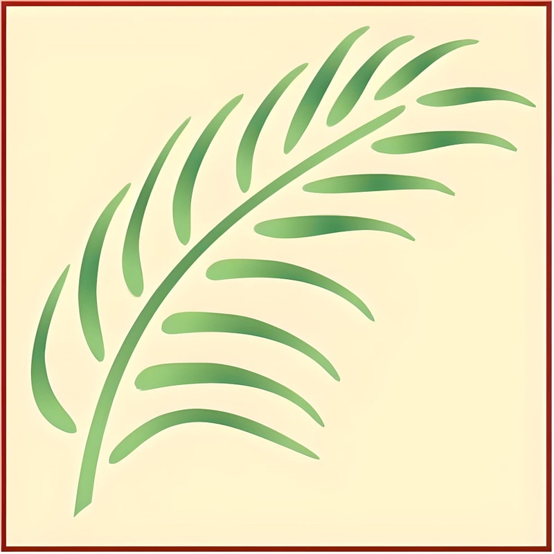 Palm Leaf Stencil - Etsy