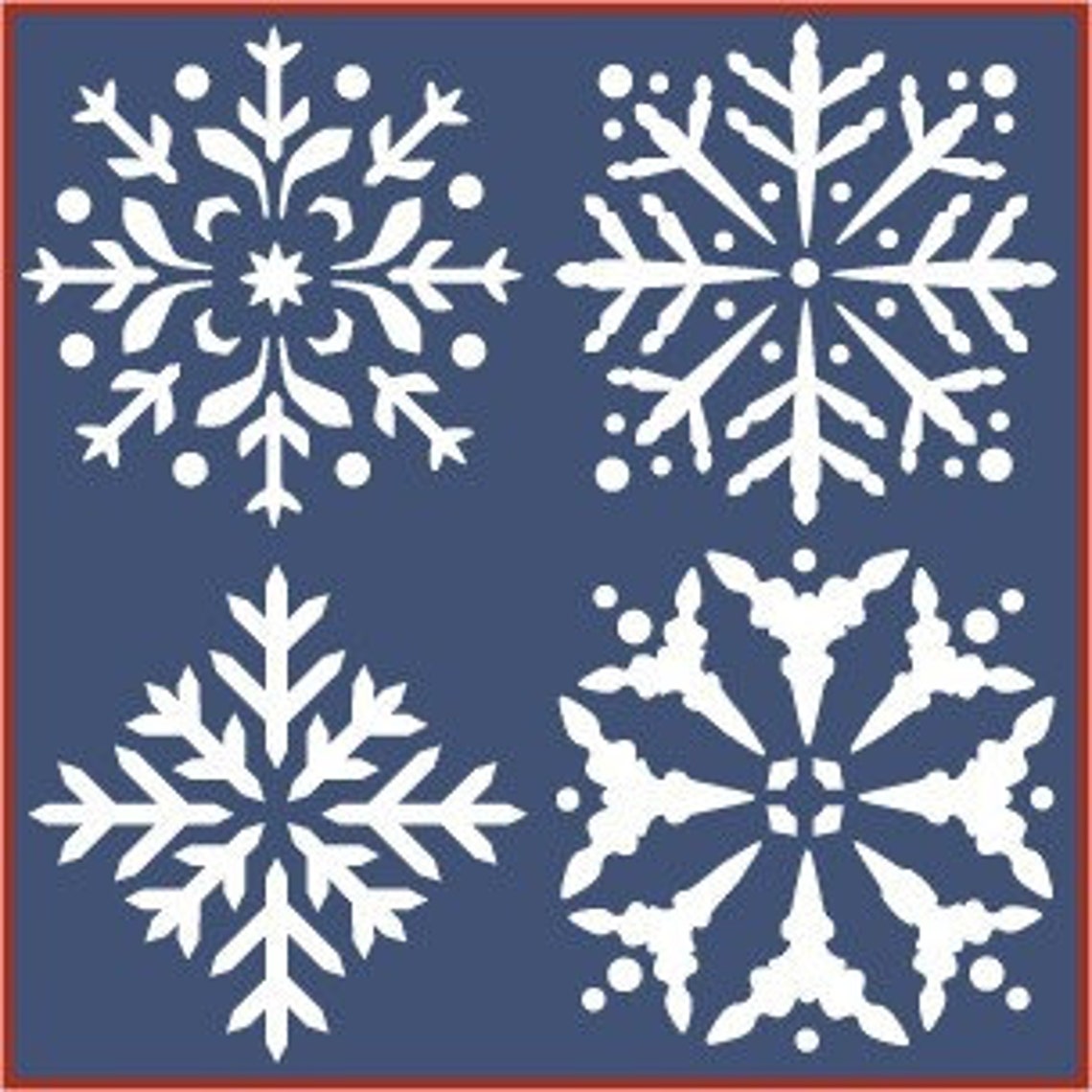 Snowflake Stencil Set 3 the Artful Stencil - Etsy