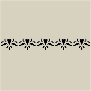 Hearts Border Stencil 12 X 1.56 Walls Pillows Sign Painting DIY Art & Craft Reusable the Artful ...