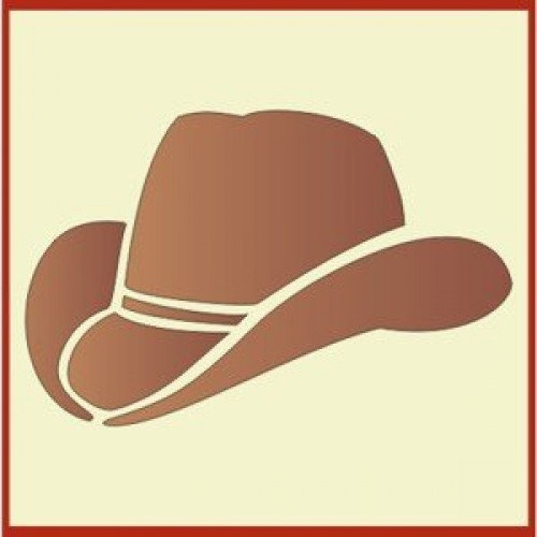 Western Cowboy Hat Stencil 6 X 4 the Artful - Etsy