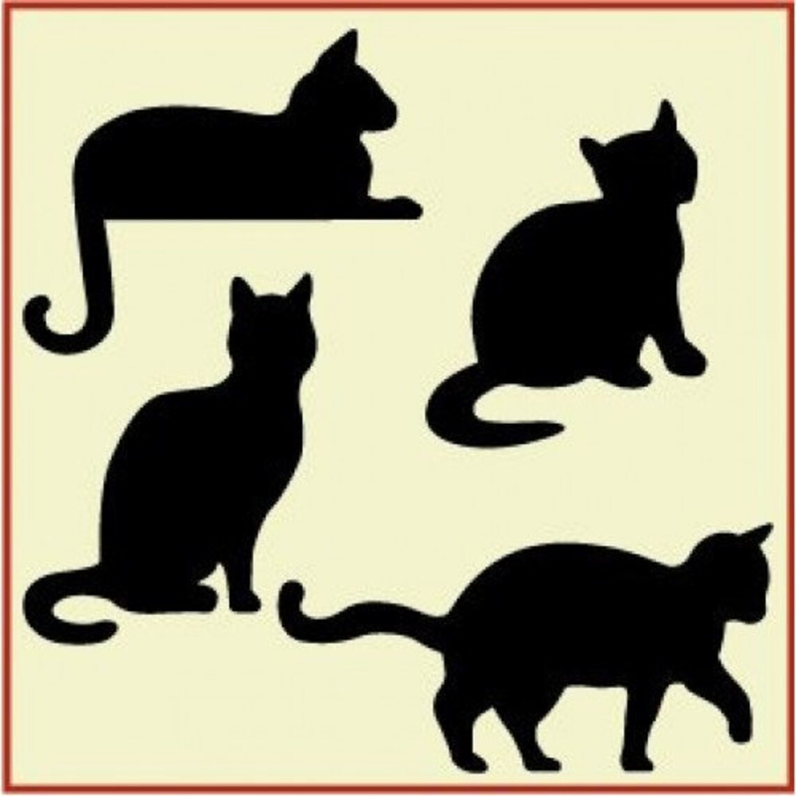 Cat Stencil the Artful Stencil 10 Mil Mylar Walls | Etsy