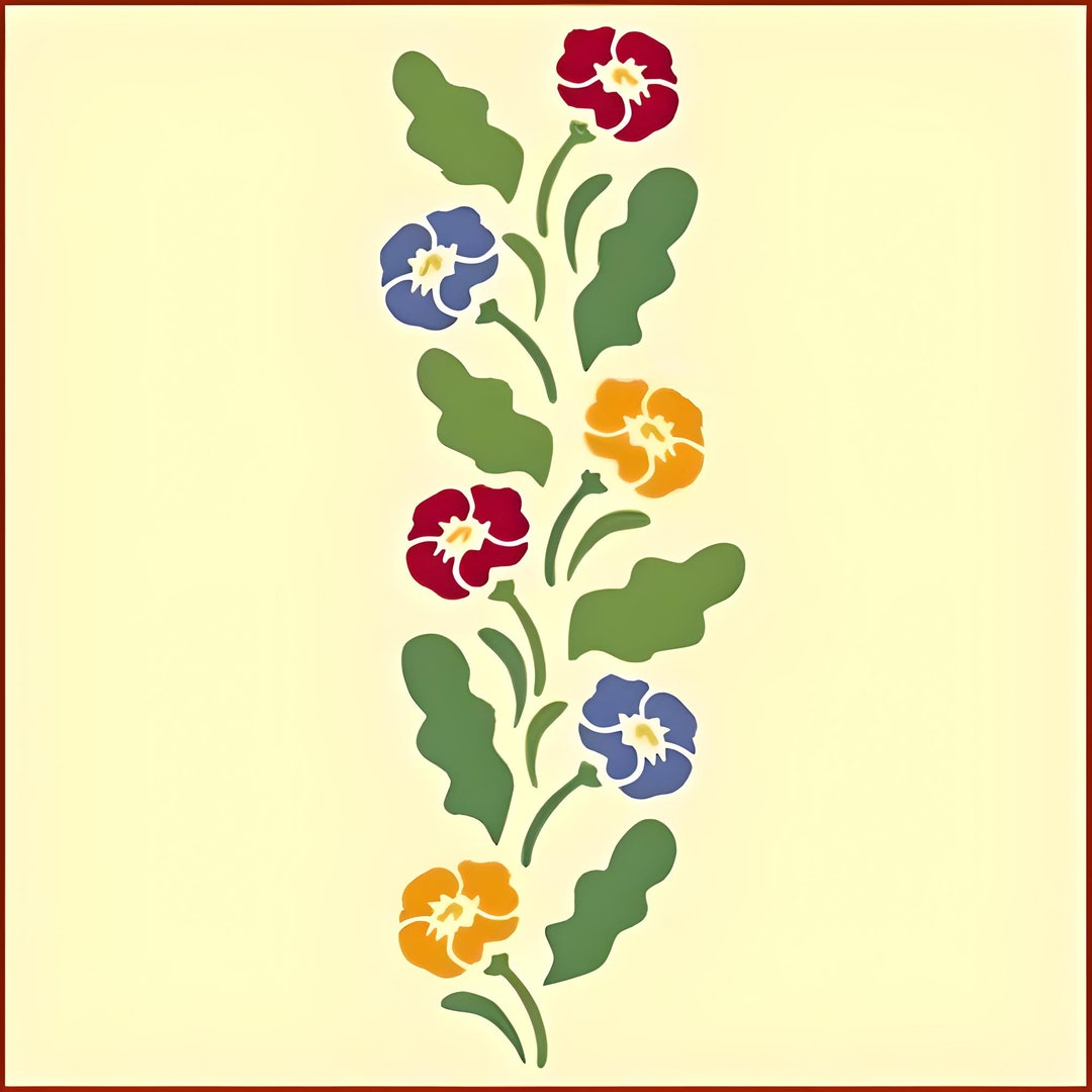 Primrose Border Stencil 11 X 3.8 the Artful Stencil 10 Mil Mylar, Walls ...