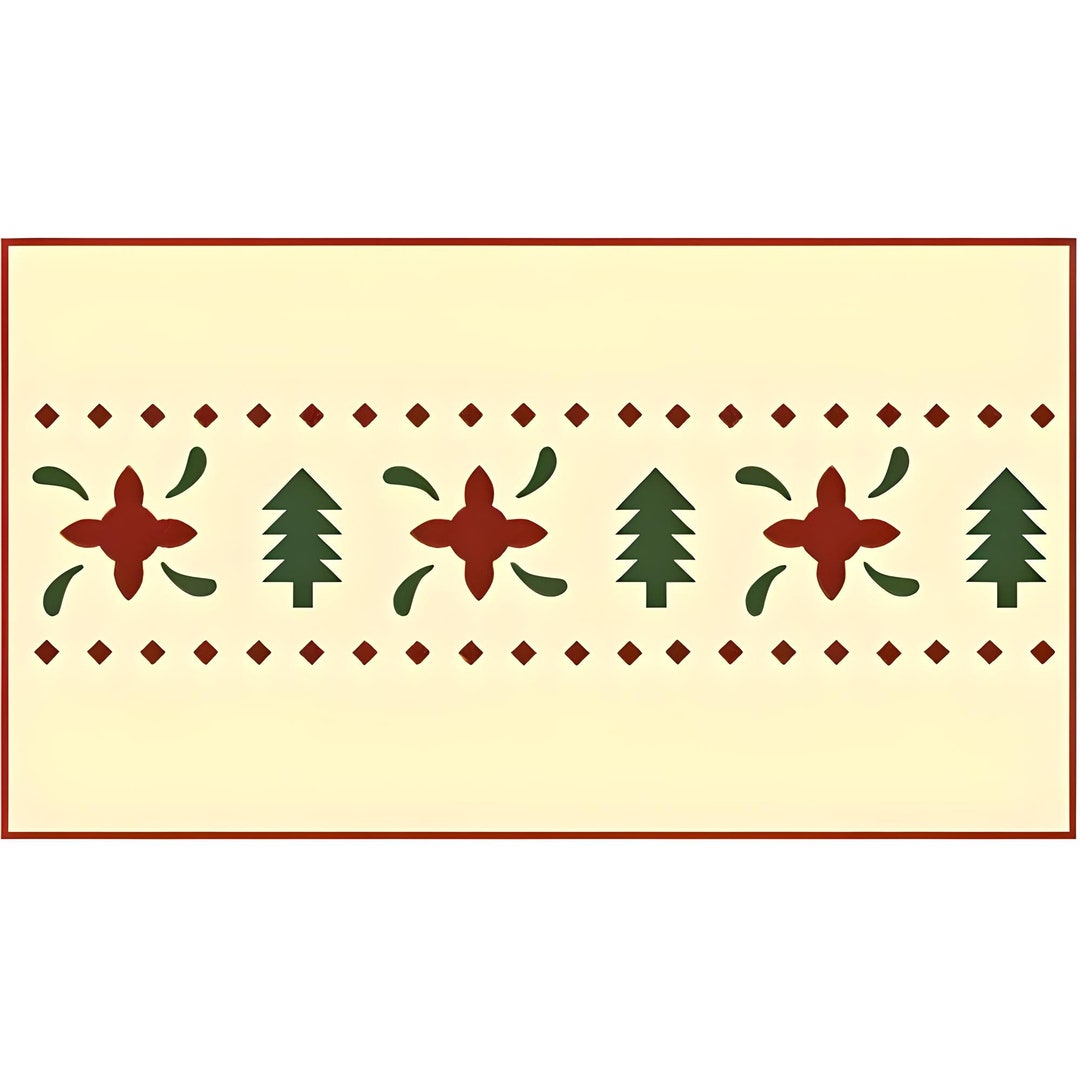Pine Tree Border Stencil - 10” X 2.5” Holiday Christmas DIY Art & Craft ...