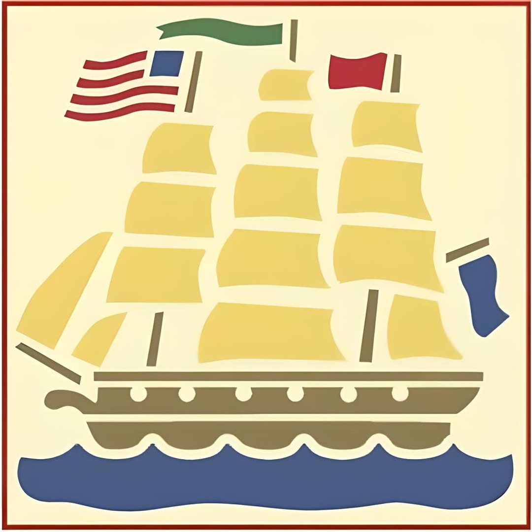 Clipper Ship Quilt Stencil - Baltimore Quilt Stencils DIY Decorative ...