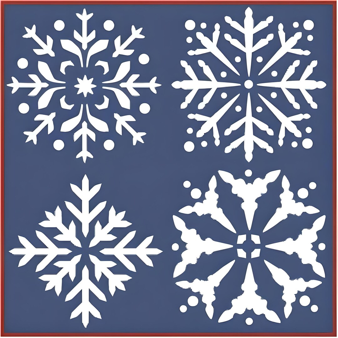 Snowflake Stencil Set 3 -- the Artful Stencil - Etsy