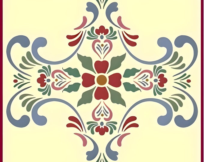 Rosemaling Pattern 3 Border Stencil 16.5 X 2 Norwegian Folk Art ...