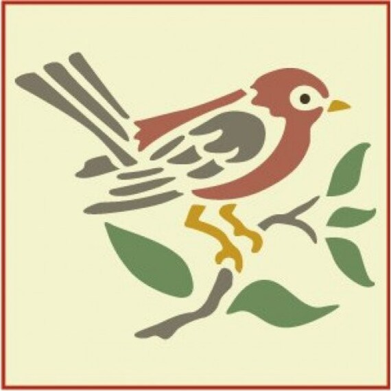 Bird 1 Stencil 6 X 5 the Artful Stencil | Etsy