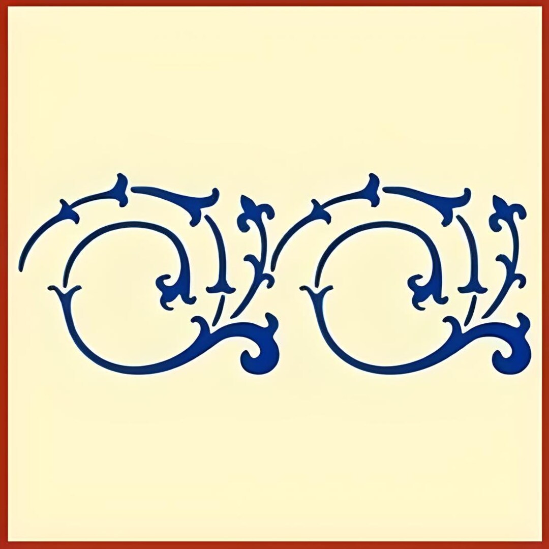 French Border Scroll Stencil - 7.8" X 5.8" - French France Country ...