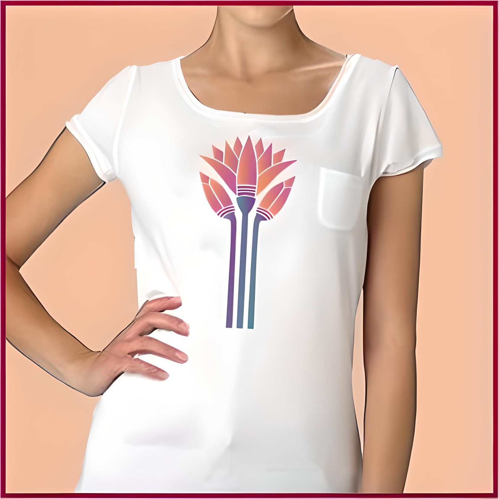 Egyptian Lotus Stencil - 5" X 10 - Flower Hieroglyphics Classic ...