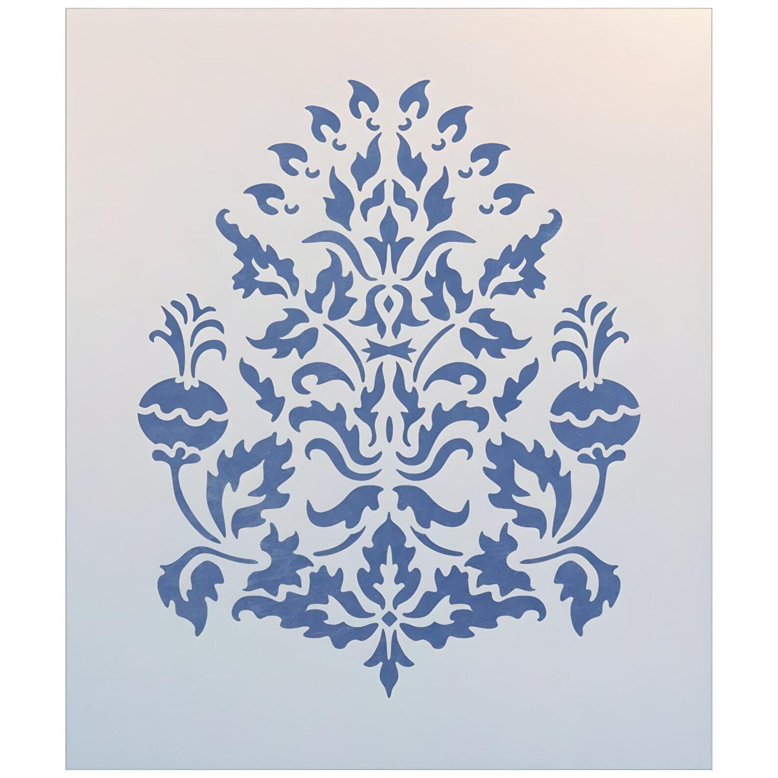 Damask 3 Stencil 7 X 8.6 Victorian Style Baroque Art & Craft Reusable Sturdy Flexible Craft ...