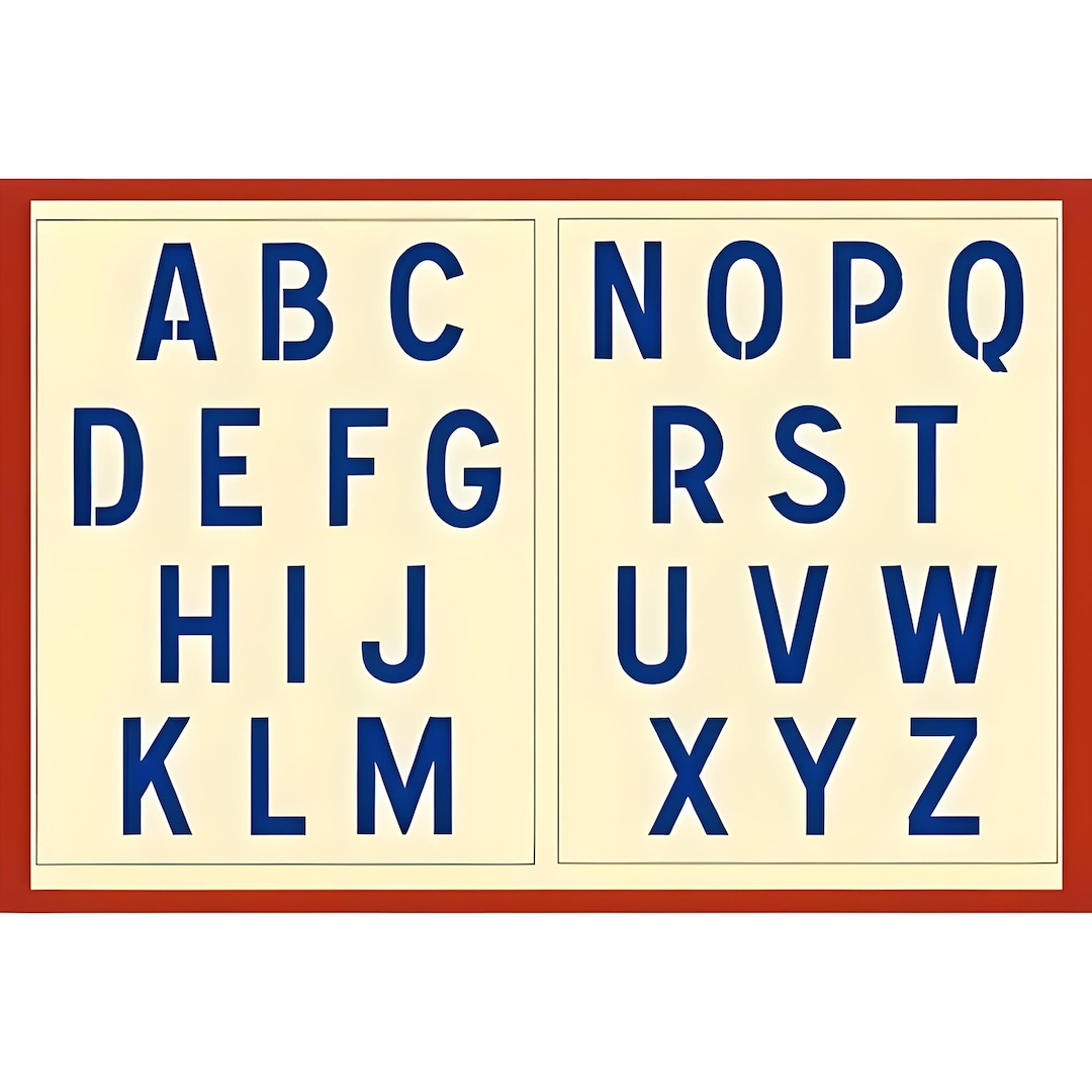 French Letter Stencils - 8.5" X 11" French Letters Country Deco Art ...