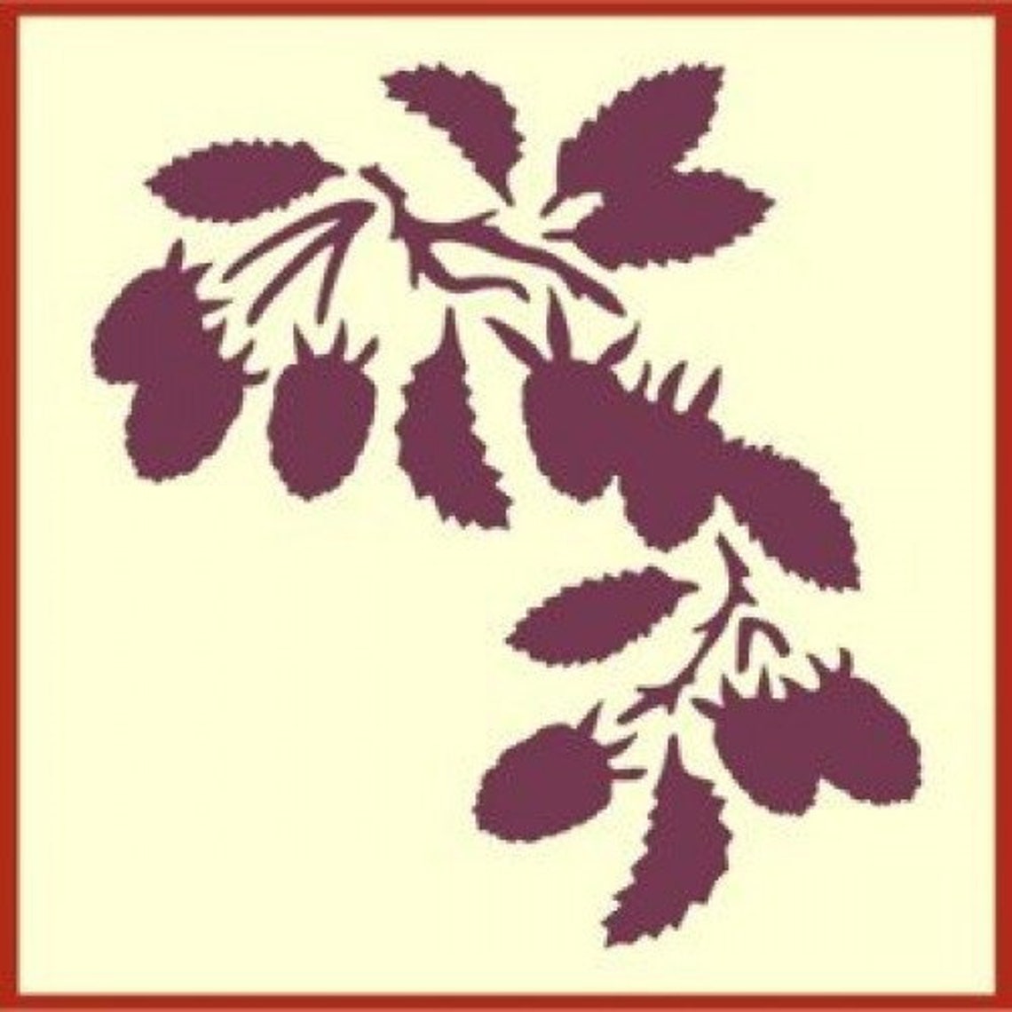 Raspberry Tile 1 Stencil 5.5 X 6 the Artful - Etsy