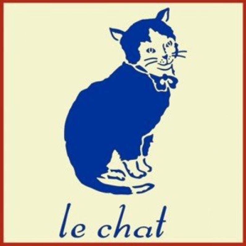 French Cat Stencil le Chat 3.7 X 7 - Etsy