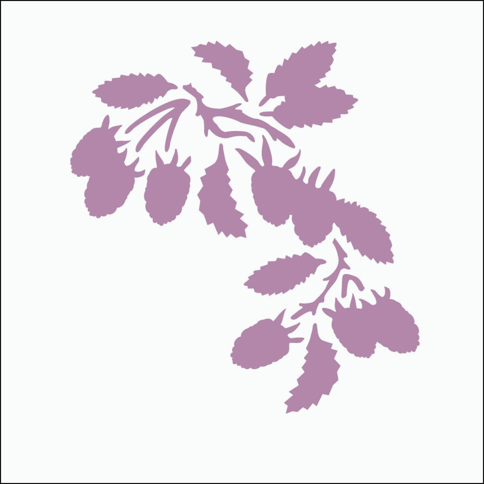 Raspberry Tile 1 Stencil 5.5 X 6 the Artful - Etsy