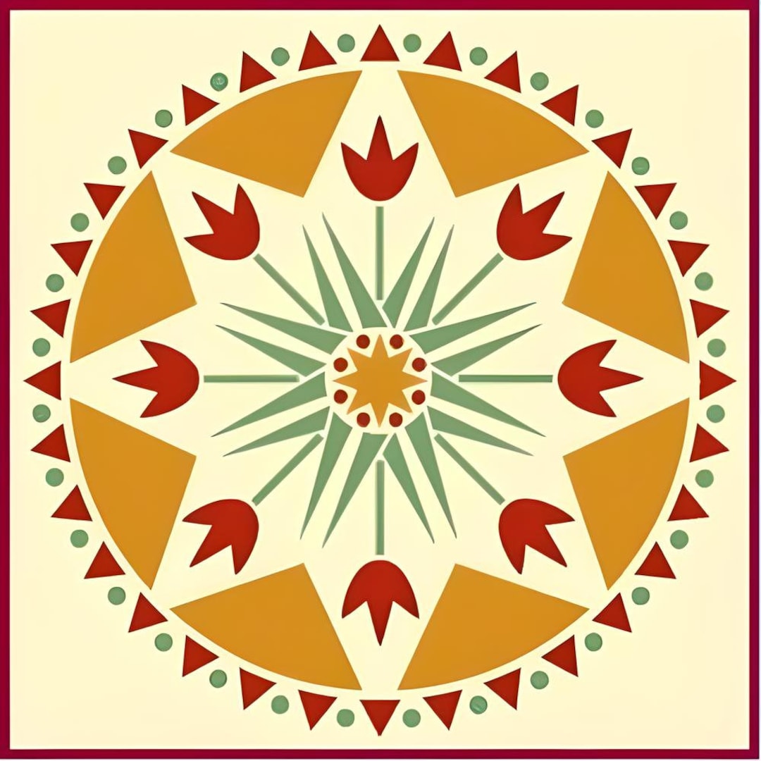 Quilt Circle Stencil - Mandala Round Stencil Circle Stencil, DIY Art ...