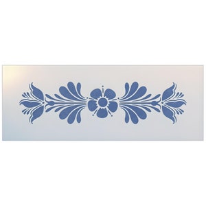 Rosemaling Pattern 12 Stencil - 10" X 2.5" Scandinavian Rose Art Border ...