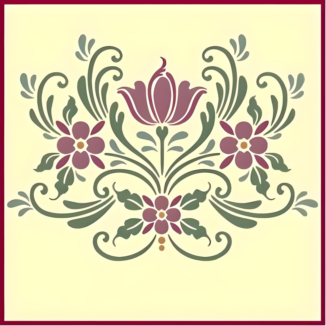 Rosemaling Pattern 16 Stencil -- 13.15" X 9.5" Best Seller! Norwegian ...