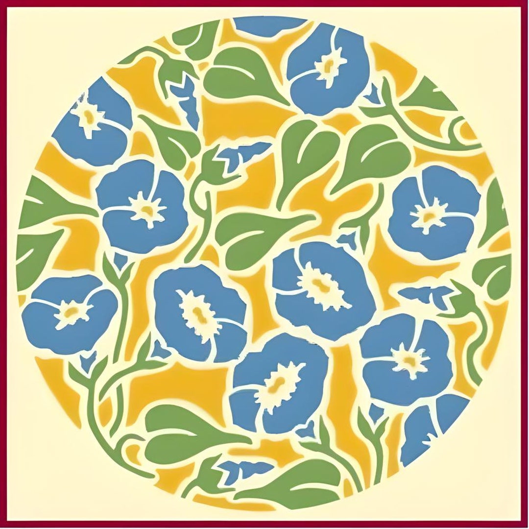 Flower Circle 9 Stencil - 11"x11" Mandala Round Circle Stencil, DIY Art ...