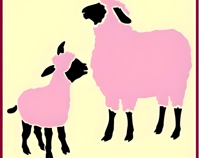 Sheep Stencil, Reusable Sheep Stencil, DIY Craft Stencil, Large Sheep ...
