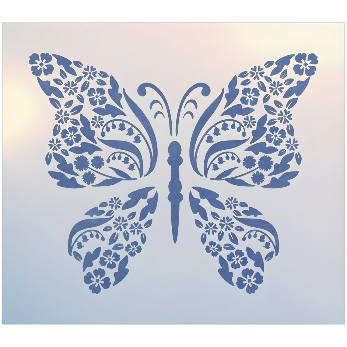 Flower Butterfly Stencil - 10.5" X 9" - Original Tropical Butterfly for ...