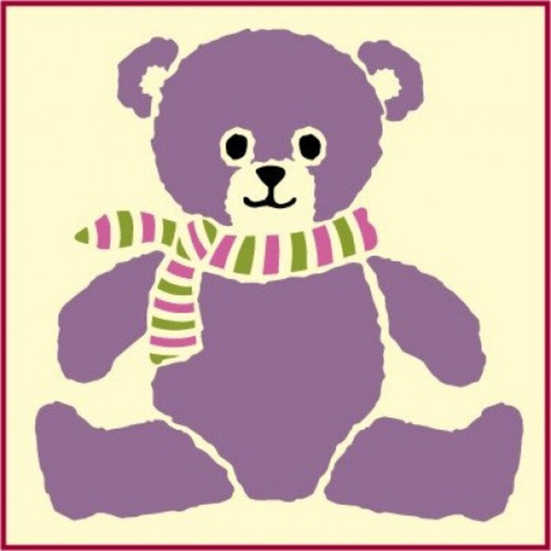 Teddy Bear 2 Stencil 6.2 X 6.2 the Artful - Etsy