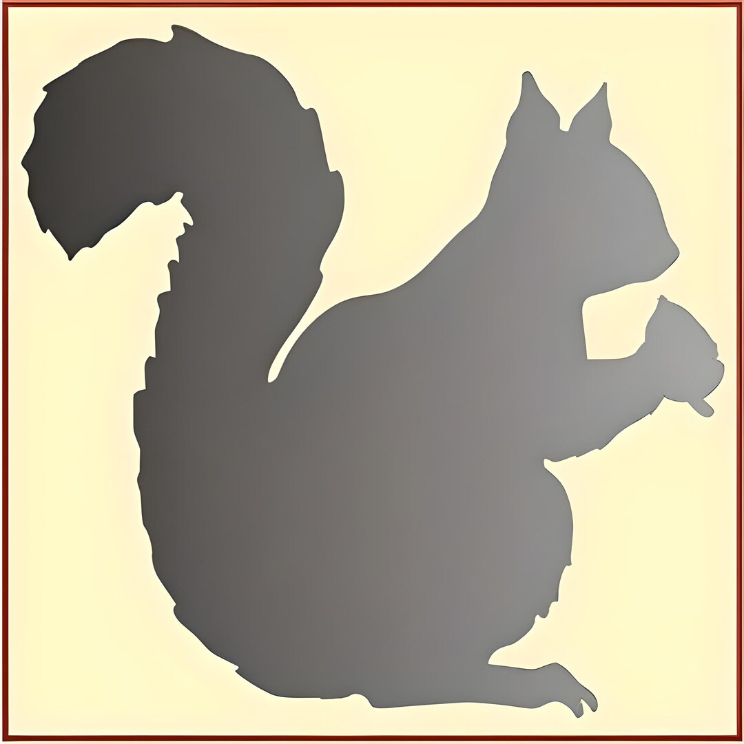 Squirrel 2 Stencil -- 6" X 6" -- the Artful Stencil -- 10 Mil Mylar ...